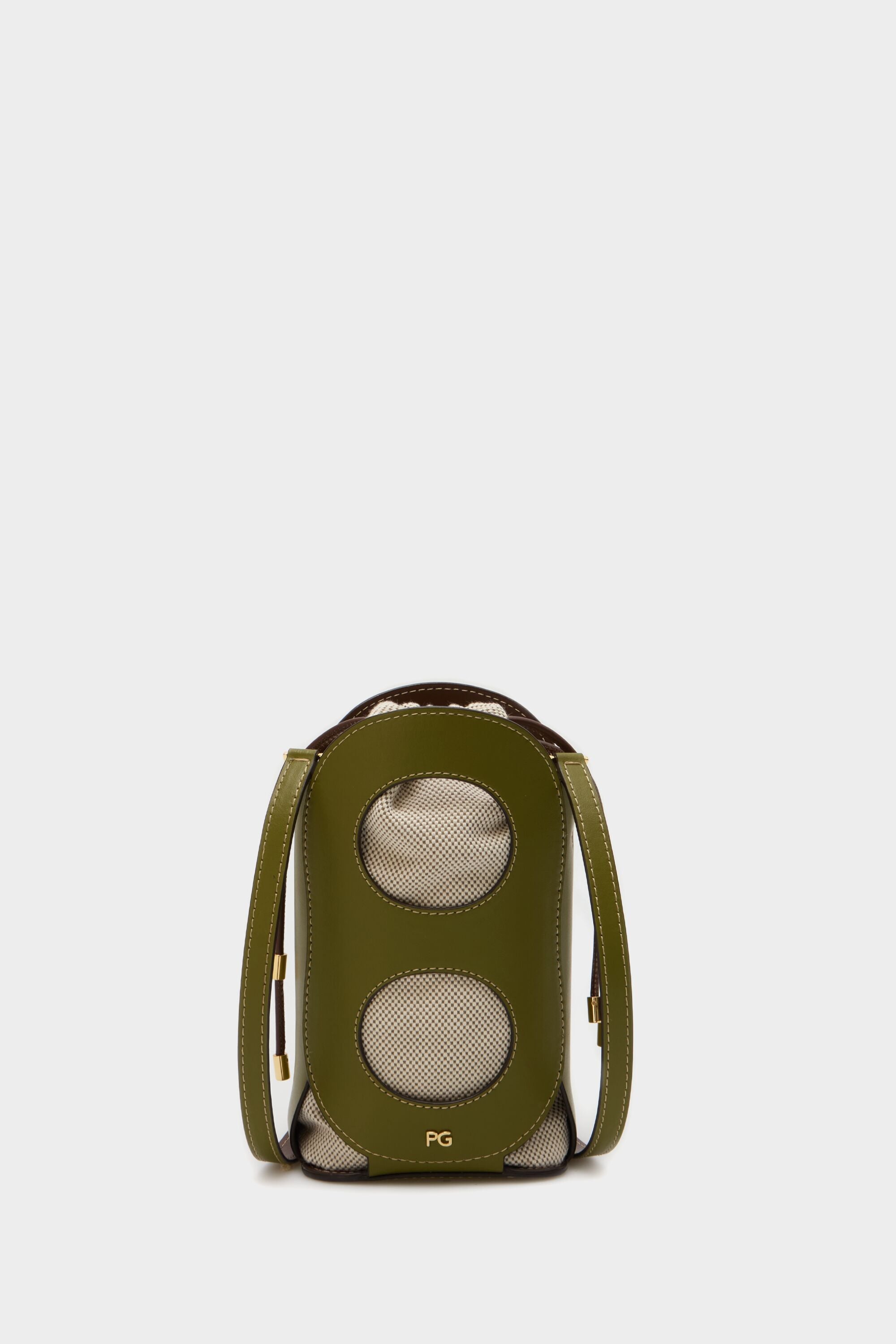 Bolso bombonera Ocho verde caqui claro - Purificacion Garcia México